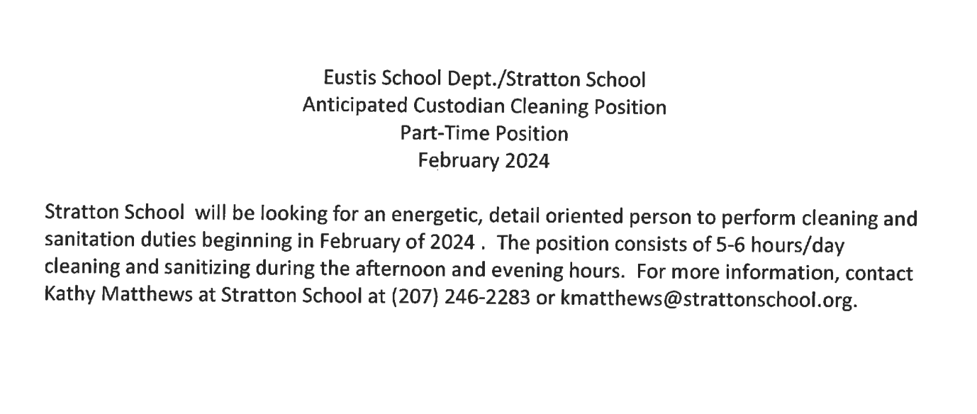 Employment Opportunities: – Stratton School